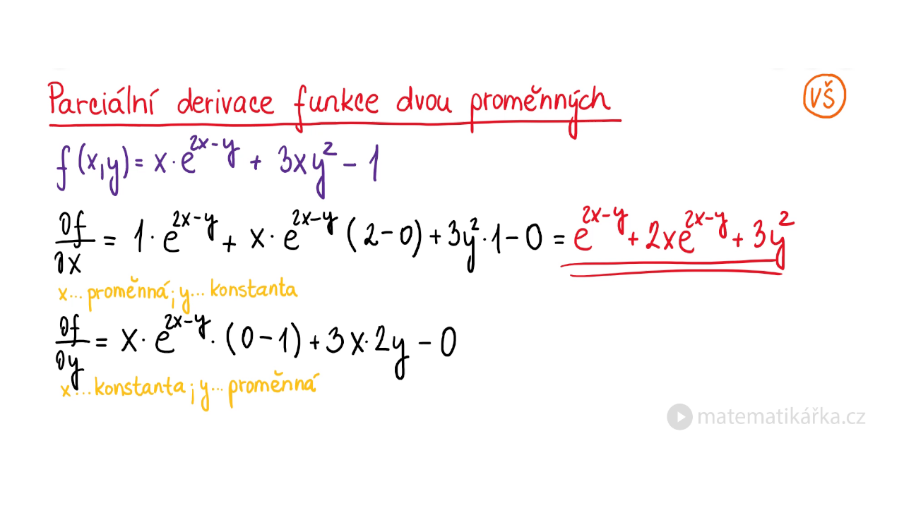Parciální derivace funkce - Doučování z matiky | Příklady vysoká škola ...